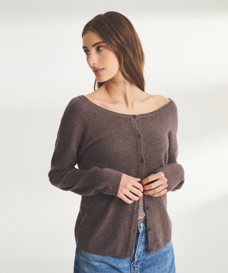 Signature Cashmere Open Neck Cardigan – ribbonrove